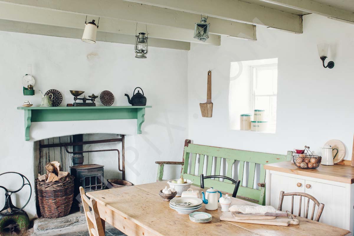 Restored whitewashed cottage in the west - Interior, Architectural ...